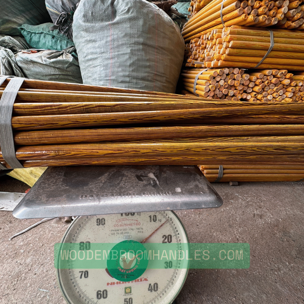 Wood Grain Coated Wooden Broom Handles – Natural Aesthetics & Enhanced ...